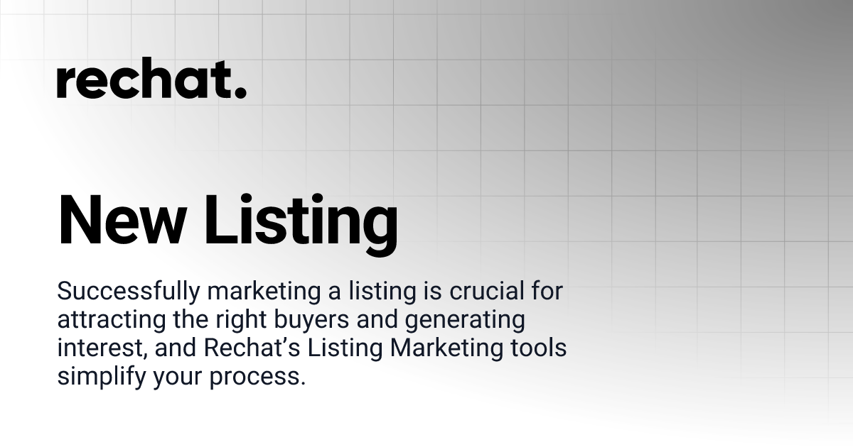 New Listing | Rechat. Help Center